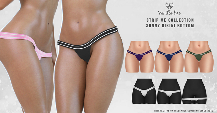 Second Life Marketplace - *Vanilla Bae* Sunny Bottoms - Dark 3 Pack - Strip Me Interactive ...